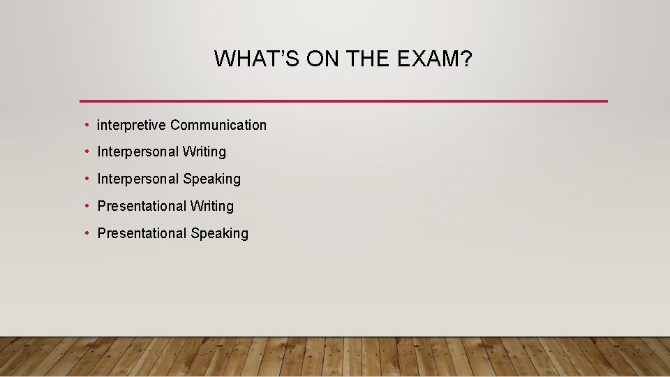 AP EXAM OVERVIEW PART II SR TOM BEEMAN