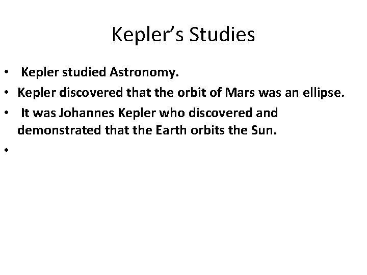 Johannes Kepler By Joseph Begin In the Beginning