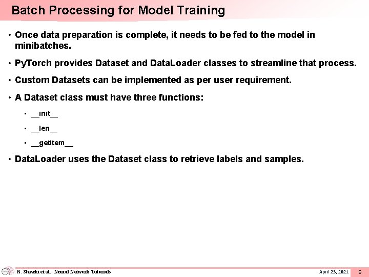 Deploying Neural Network Architectures using Py Torch Nabila