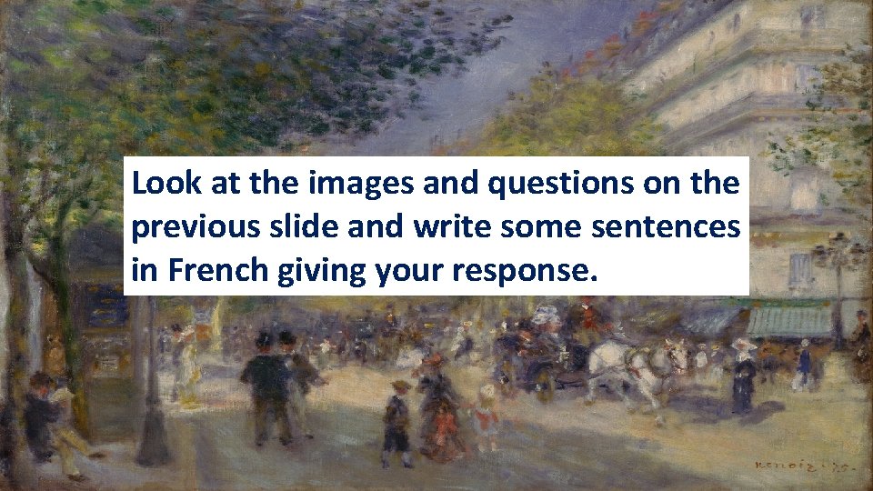 Year 12 French Transition Lesson Ice breaker can