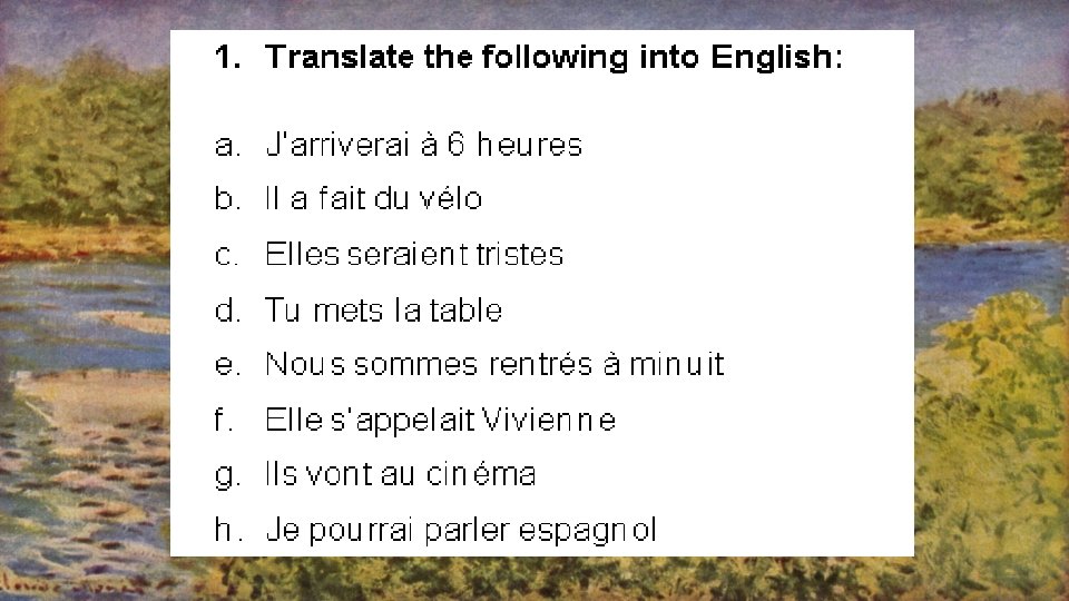 Year 12 French Transition Lesson Ice breaker can