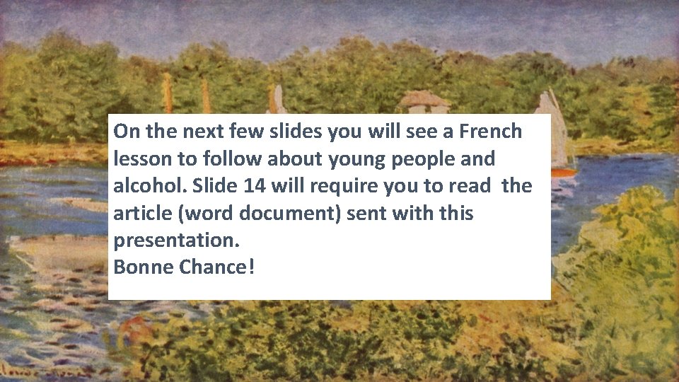 Year 12 French Transition Lesson Ice breaker can