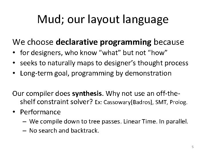 Parallel Web Browser Layout and Animation Language Ras