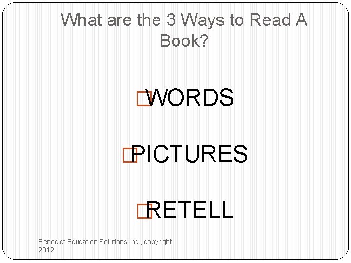 Objective for today Using pictures and captions will