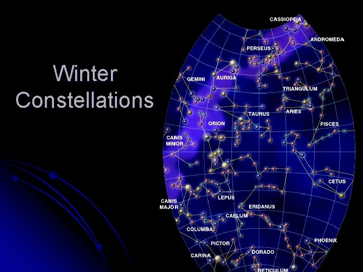 6 C Winter Constellations Objectives List the six