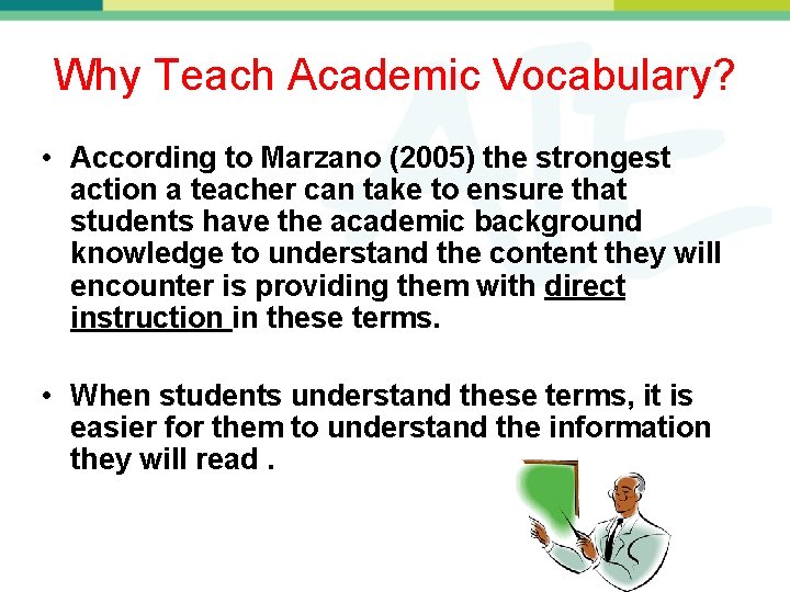 Using Academic Vocabulary Strategies to Increase Student Achievement