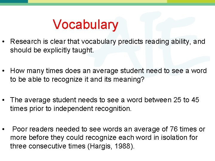 Using Academic Vocabulary Strategies to Increase Student Achievement