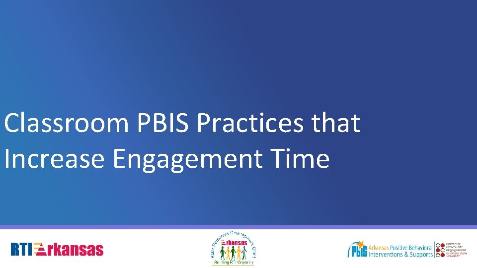 PBIS in the Classroom Images in this module
