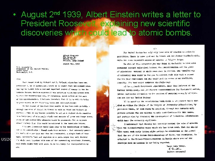 The Atomic Bomb Einsteins Letter It may become