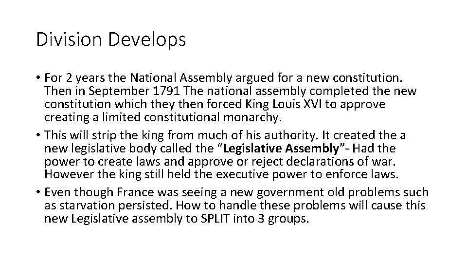 Chapter 7 Section 2 Notes Revolution Brings Terror