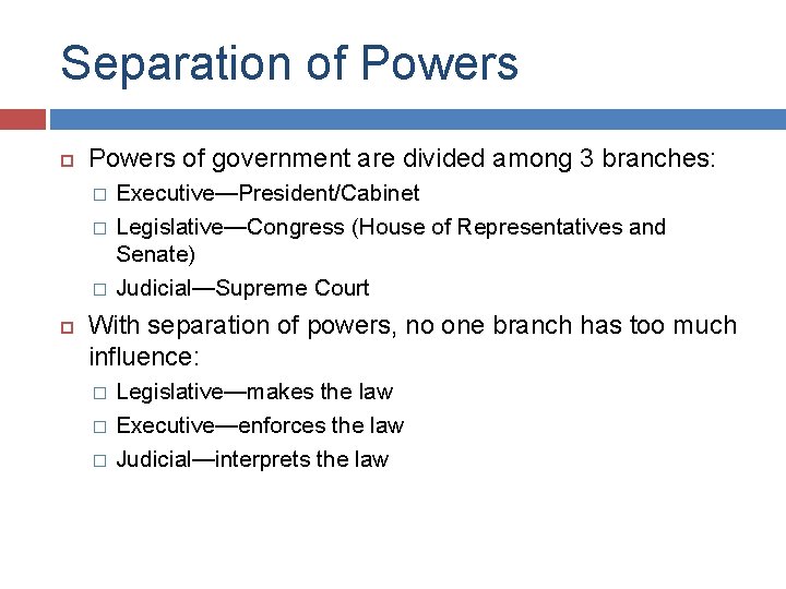 THE CONSTITUTION Chapter 3 Objectives for Section 1