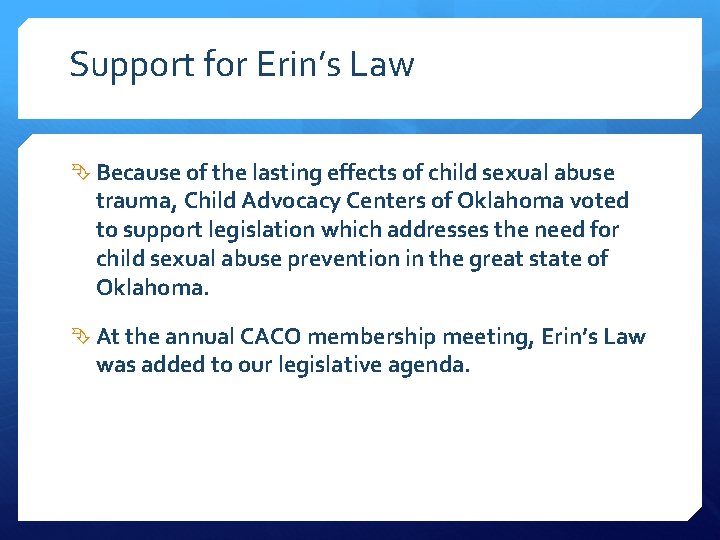 Erins Law Child Sexual Abuse CSA Prevention Education