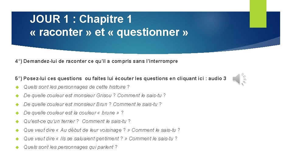 La brouille LECTURE COMPREHENSION CHAPITRE 1 Diaporama partir