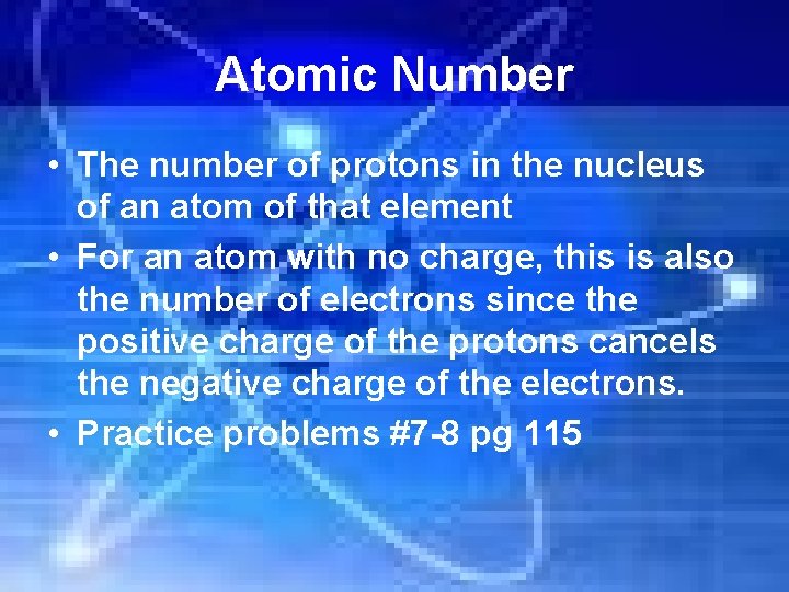 Chapter 5 Atomic Structure and the Periodic Table