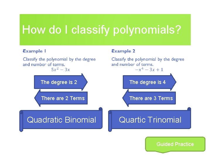 ADDING AND SUBTRACTING POLYNOMIALS Section 8 1 Bellringer
