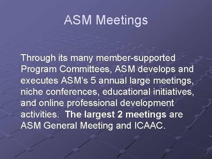 American Society for Microbiology ASM GLOBAL OUTREACH PROGRAM