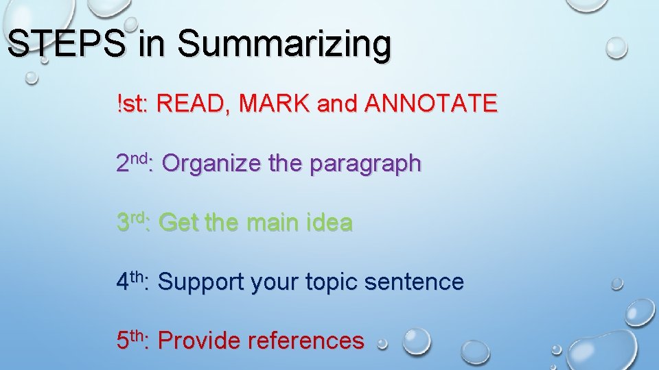 HOW TO WRITE A SUMMARY By Krishell May