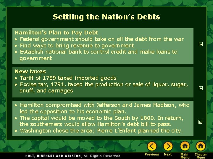 Chapter 6 Forging the New Republic Section Notes