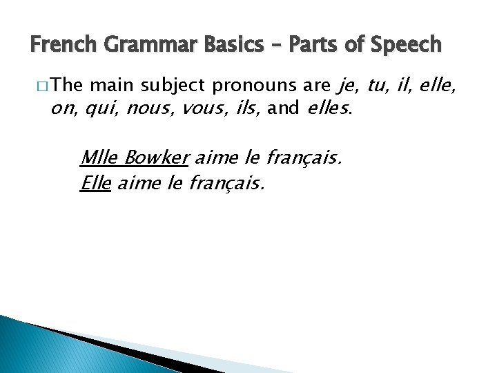 Commenons French Grammar Basics And Verbs in French
