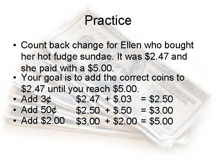 Making Change Adding and Subtracting with Money Making