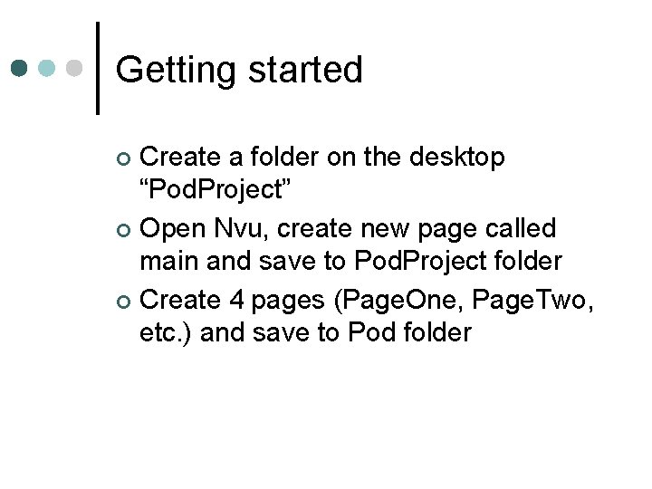 Using Nvu to Create A Structured Web Site
