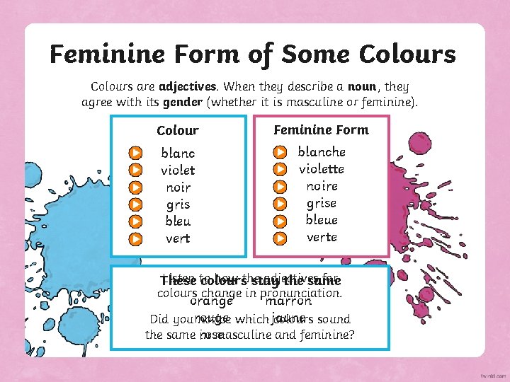 Click play buttons throughout to hear phrases and