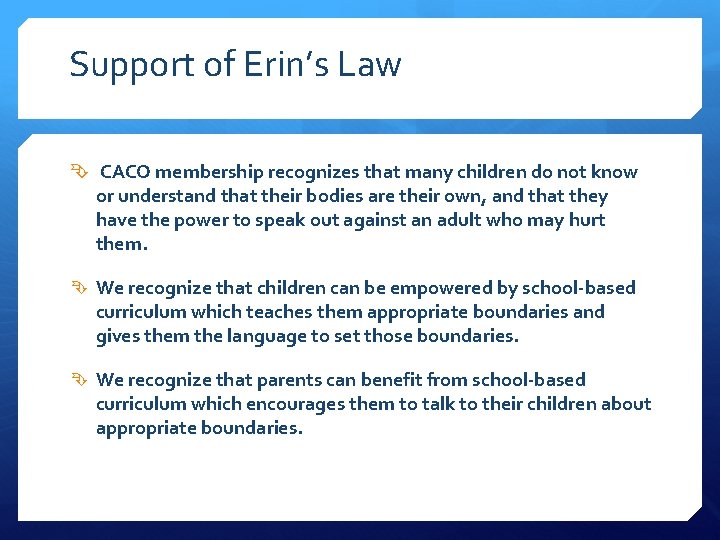 Erins Law Child Sexual Abuse CSA Prevention Education