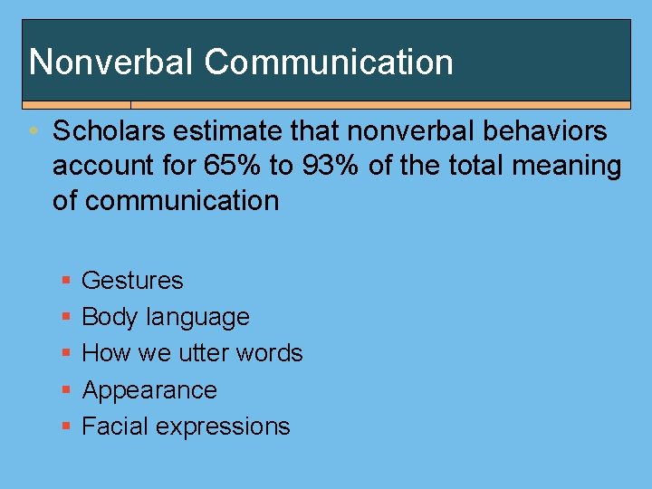 Chapter 5 The World Beyond Words Topics Defining