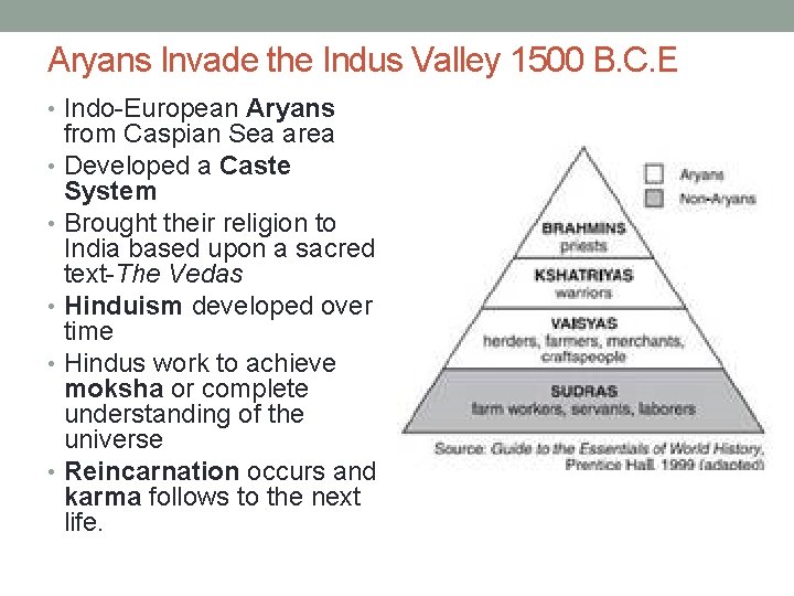 ANCIENT INDIA Indus Valley Civilization 2500 B C