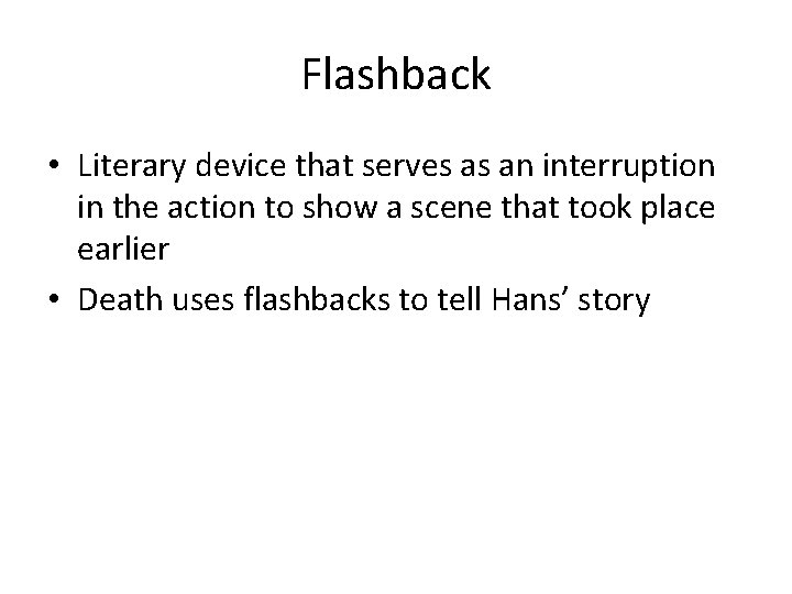 Allusion A brief reference to a person place