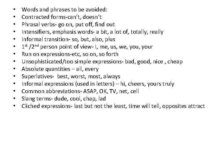 VOCABULARY AND GRAMMAR FOR ACADEMIC WRITING How to