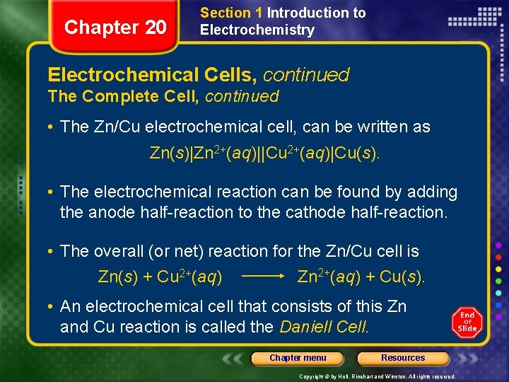 Chapter 20 Section 1 Introduction to Electrochemistry Because