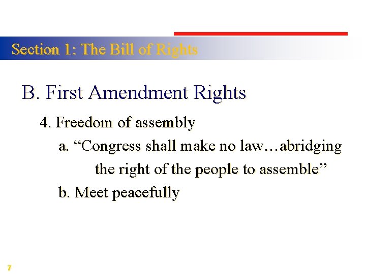 Chapter 4 Rights and Responsibilities Section 1 The