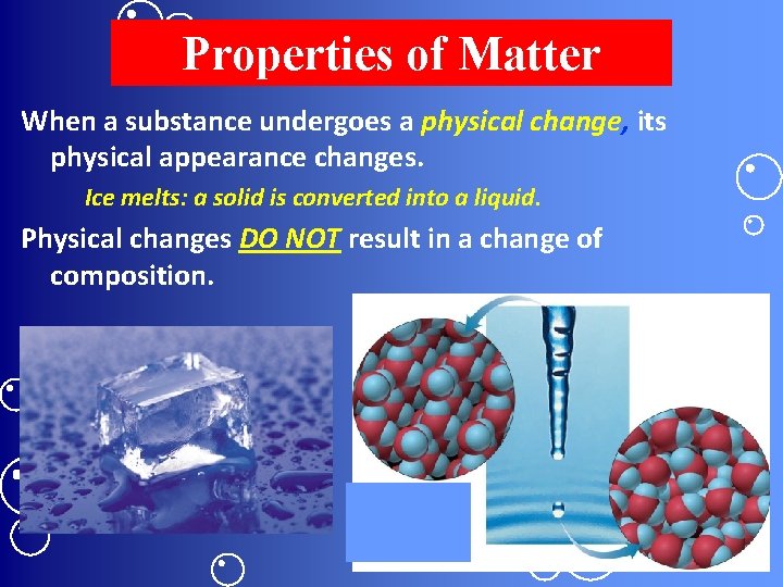 Honors Magnet Chemistry Matter and Change Important Vocabulary