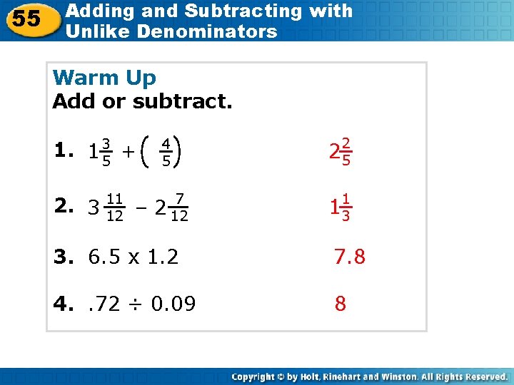 3 5 55 Adding and Subtracting with Adding