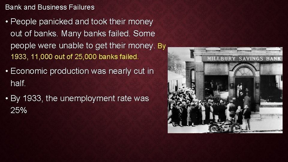 THE GREAT DEPRESSION ECONOMIC COLLAPSE Industries in trouble