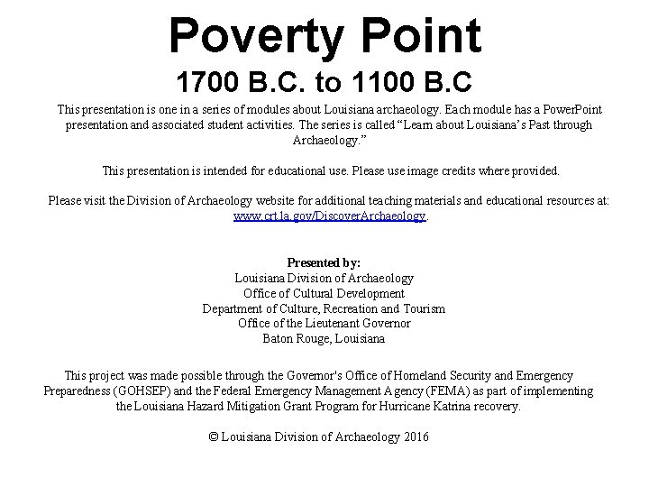 Learn about Louisianas Past through Archaeology Poverty Point