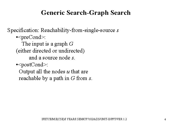 UNIT II OPTIMISATION ALGORITHMS Optimization ProblemsGraph Search AlgorithmsGeneric