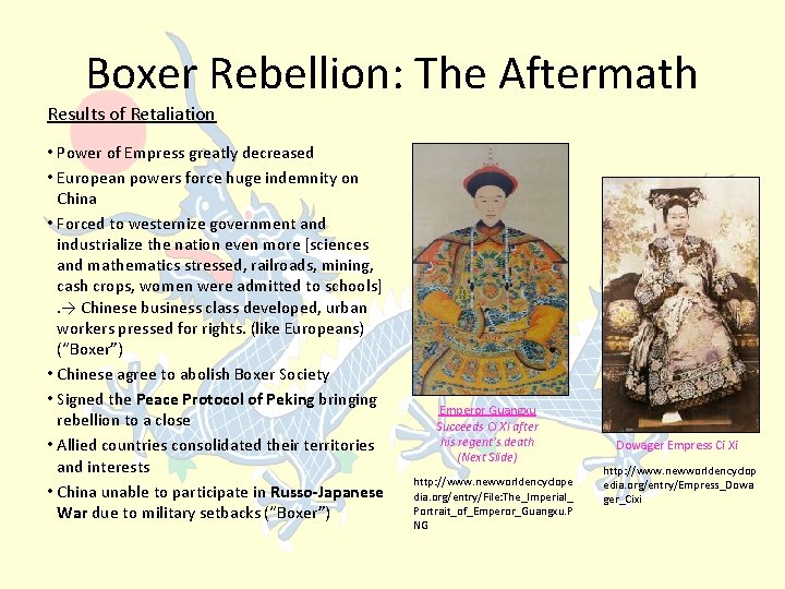 Revolts in the Empire The Boxer Rebellion The