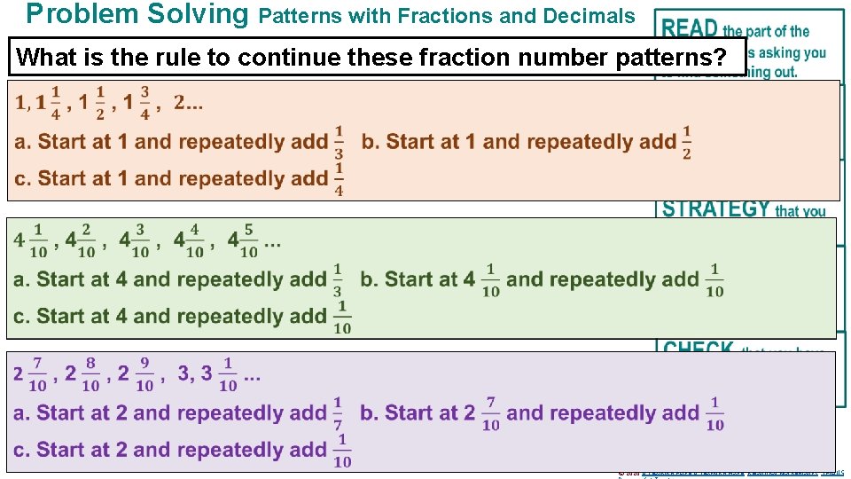 Problem Solving Patterns with Fractions and Decimals INST