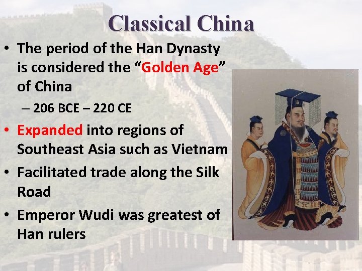 The Classical Civilizations 600 BCE 600 CE Overview