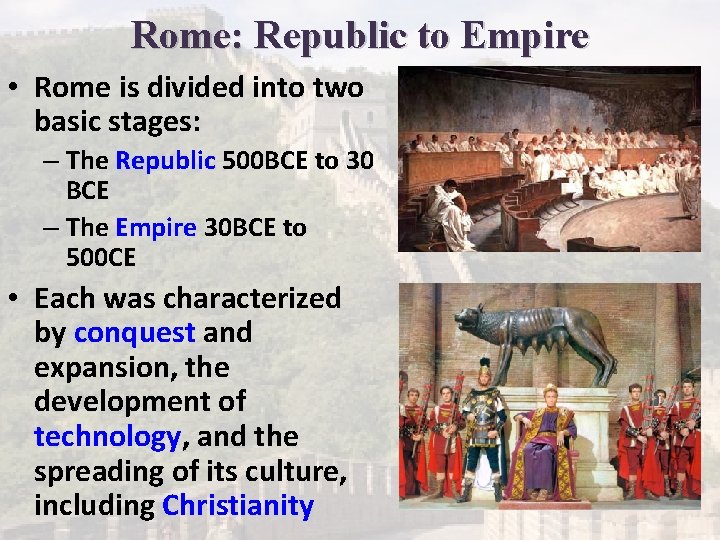 The Classical Civilizations 600 BCE 600 CE Overview