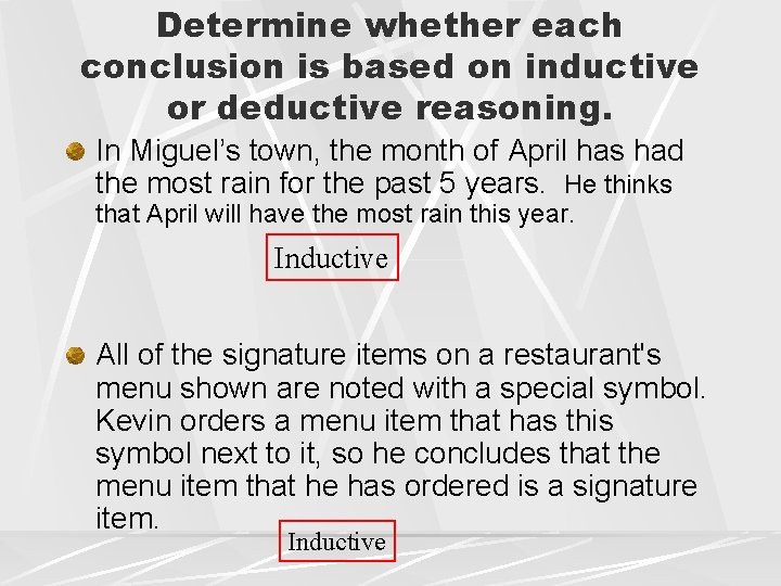 Geometry Lesson 2 4 Deductive Reasoning Objective Use