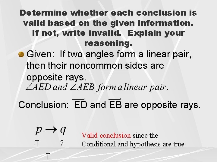 Geometry Lesson 2 4 Deductive Reasoning Objective Use
