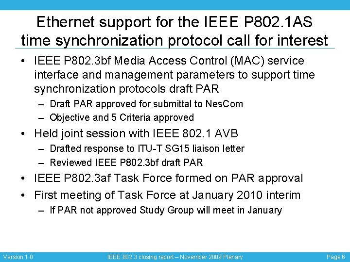 IEEE 802 3 Ethernet Working Group November Plenary