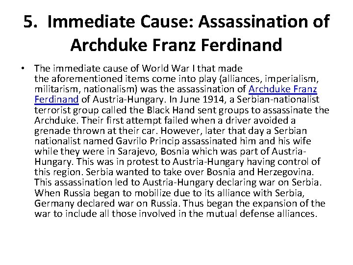 World War One World War 1 occurred between