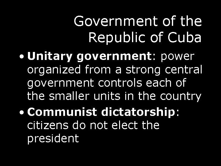 National Governments in Latin America Cuba Mexico Brazil