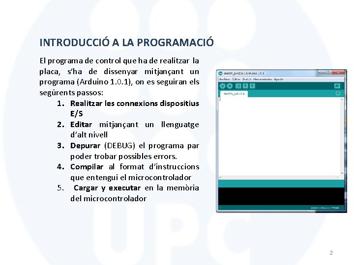 AUTOMATIZACI AMB CONTROLADOR ARDUINO 2 INTRODUCCIN A LA