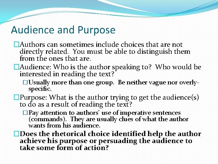 Week 4 Preparing for BA 3 Identifying Rhetorical