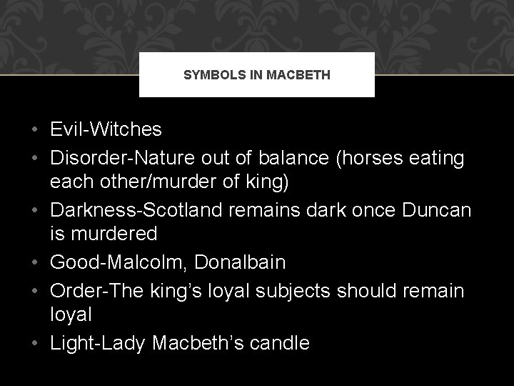 MACBETH Final Thoughts Tragedy Symbols and Theme TRAGEDY